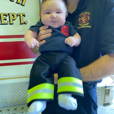 Future Firefighter Baby Boy Outfit, Fire Man Baby Shower Gift, Coming ...