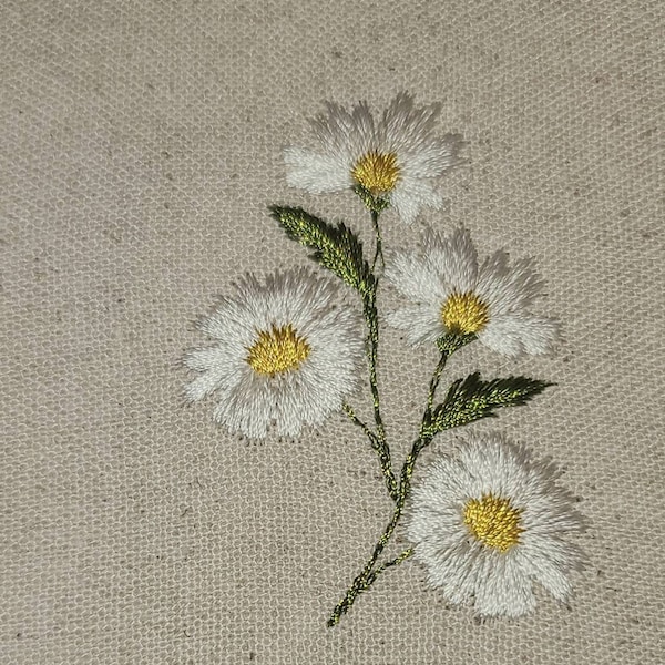 Split Floral Frame Machine Embroidery Design Chamomile Embroidery ...