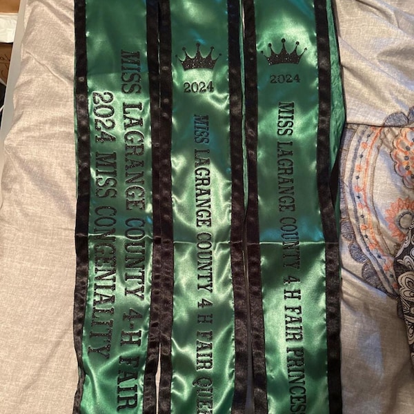 Custom Boarder Lace Sash Birthday Party Lace Sash Personalized Lace ...