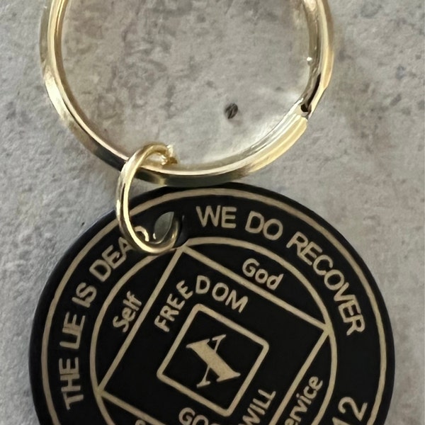 Narcotics Anonymous Key Tag, Personalized Brass NA Birthday Key Chain ...