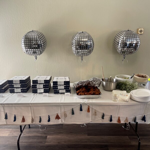 22” Disco Ball Foil Balloons, 1 Pcs Retro Bachelorette Party ...