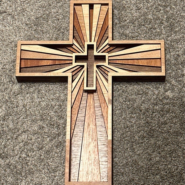Layered Wooden Cross Birch or Maple Top Layer. - Etsy