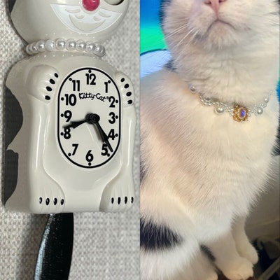 Pink Satin Miss Kitty-cat Kit-cat Clock Kat Klock FREE US SHIPPING and ...