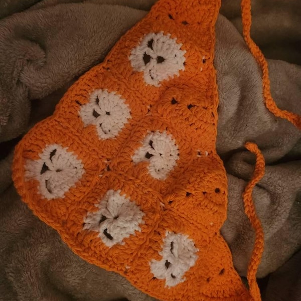 CROCHET PATTERN - Skull Granny Square Bandana Crochet Pattern Easy ...
