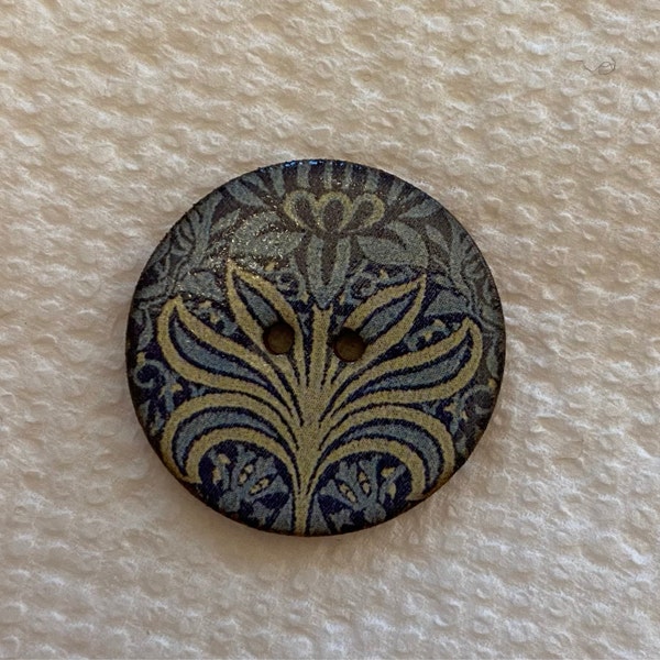 8 William Morris, Vintage Design, Handmade Ceramic Buttons. 27mm (1 ...