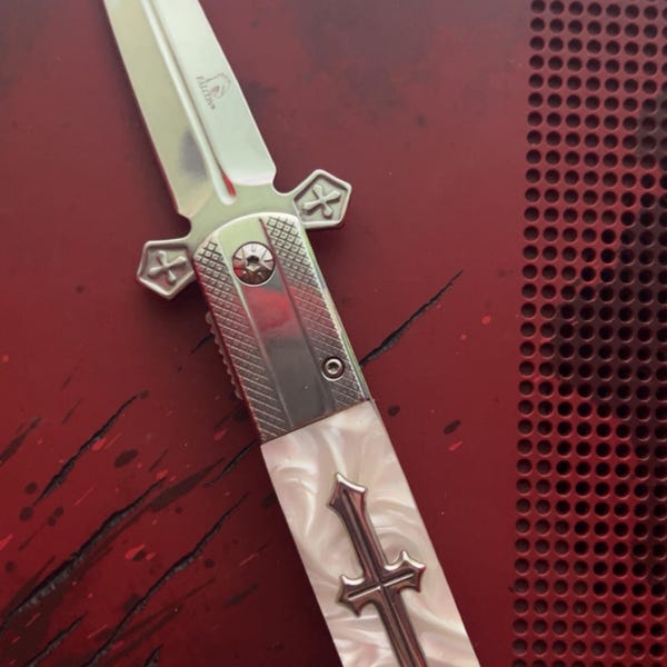 9 Rainbow Rose Engraved Cute Spring Assisted Open Blade Folding Pocket ...