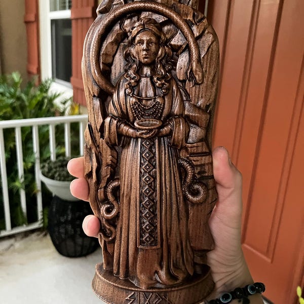 Frigg Statue, Friga, Frigga, Norse Gods, God Altar Sculpture, Asatru ...