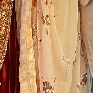 New Georgette Embroidered Sequance Work Indian Traditional - Etsy