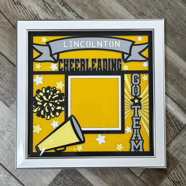 Cheerleading Shadow Box Svg, Shadow Box Svg, Cheerleading Svg, Cheer ...