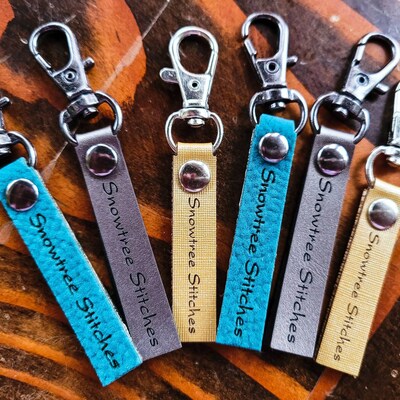 Set of 5 Personalized Zipper Name Tag Charms With Snap Hook for School ...