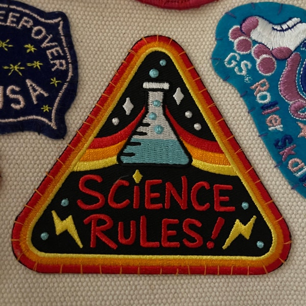 Science Rules Iron on Patch - Etsy