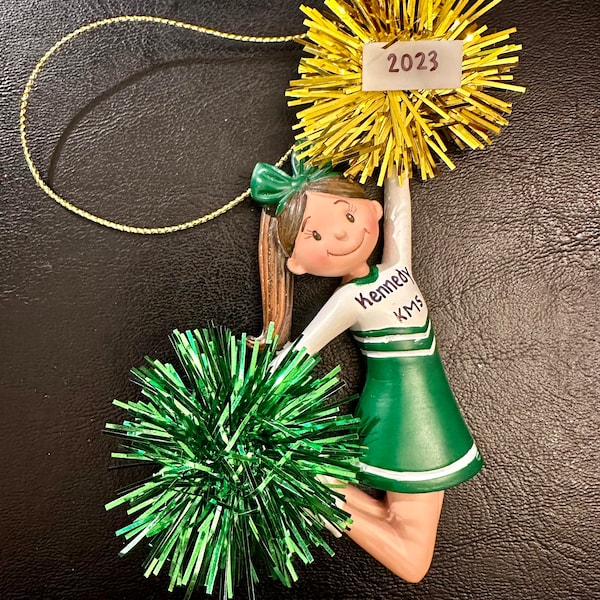 Personalized Brunette Female Baton Twirler Ornament Custom Christmas ...
