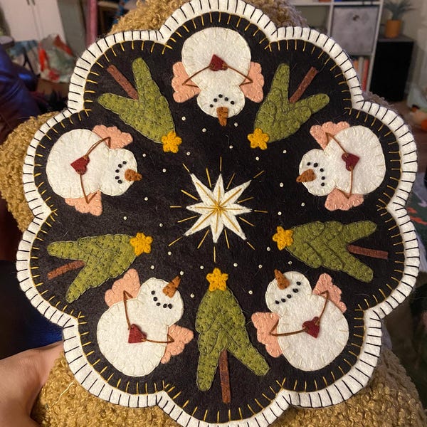 SNOW FACES All Inclusive Ornament Kit, Felt Ornaments Snowman ...