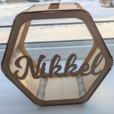 Customizable Hexagon Card Box Laser Cut Digital File Wedding Card ...