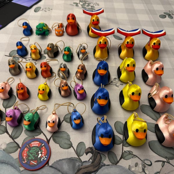 3D Printed Magnetic Mini-micro Ducks. Multi-colored 3D Printed Cruise ...