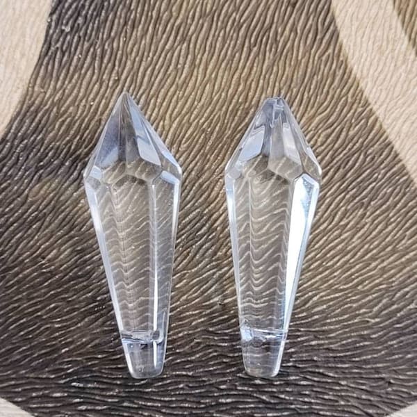 5pcs 35mm 52mm 58mm 78mm 98mm Bicone Teardrop Cone Faceted Clear ...