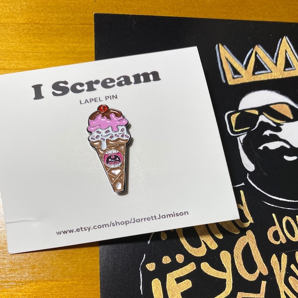 I Scream Enamel Pins | Lapel Pin - Etsy
