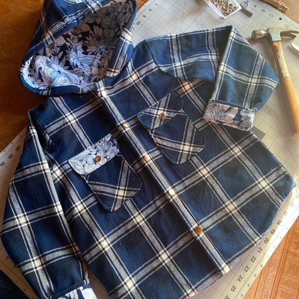Kid's Shirt Jacket PDF Sewing Pattern | Kid's Shacket Pattern - Etsy