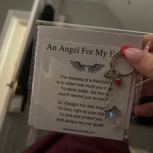 Friend Gift, Guardian Angel Gift, Protection Angel, Bag Charm, Key Ring ...