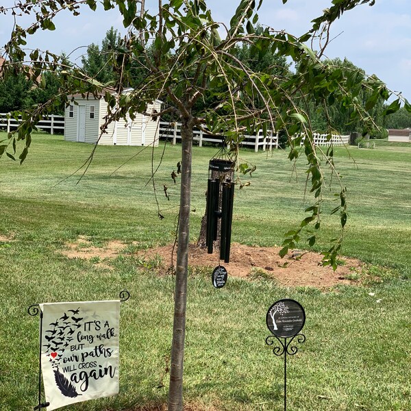 In Loving Memory Tree Personalized Round Magnetic Sign Set, Memorial ...