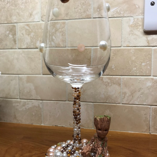 Baby Groot Wine Glass, Groot Glass, Guardians of the Galaxy, Groot Gift ...