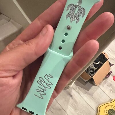 Custom Engraved Silicone Watch Band - Etsy