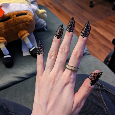 Double Ring Set X1 Full Finger Claw rake Claw Ring Vampire Jewelry ...