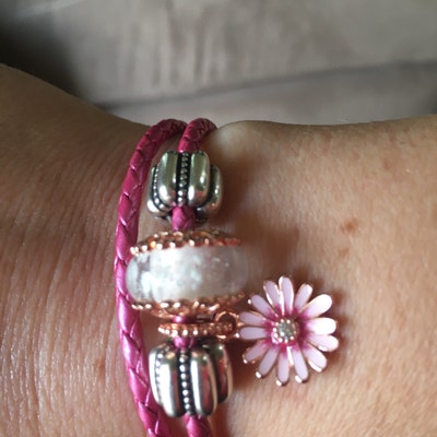 New Pandora Rose™ Gold Pink Daisy Flower Dangle Pendant Charm 788771C01 ...