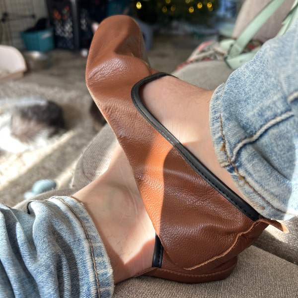 Genuine Leather Handmade Tawaf Shoes Women Size, Winter Socks, Shoes ...