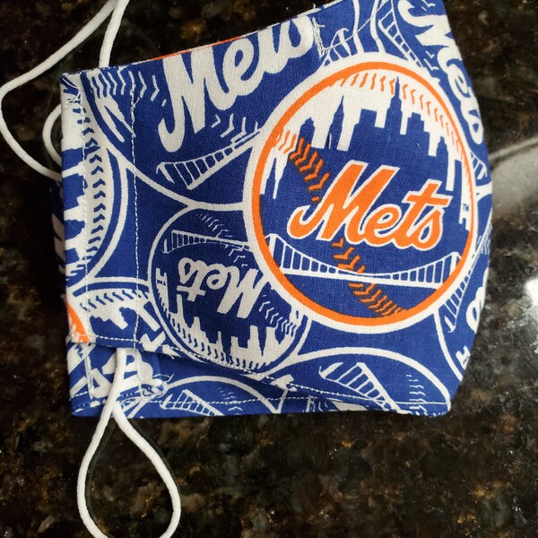 MLB New York Mets All Over Baseball Team Woven Cotton Fabric, Priced by ...
