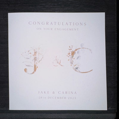 Engagement Card Congratulations on Your Engagement Card Engagement Gift ...