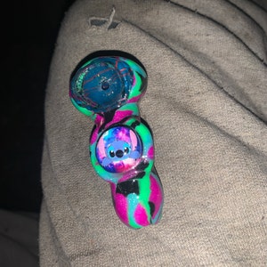 Custom Space Stitch, Glass Smoking Pipe, Girly Pipes, Unique, Glass ...