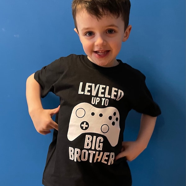 Leveled up to Big Brother Shirt Gamer Big Brother Player 2 Little ...