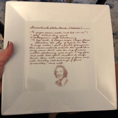 Handwriting Displayed on Plate Recipe Chef Gift - Etsy