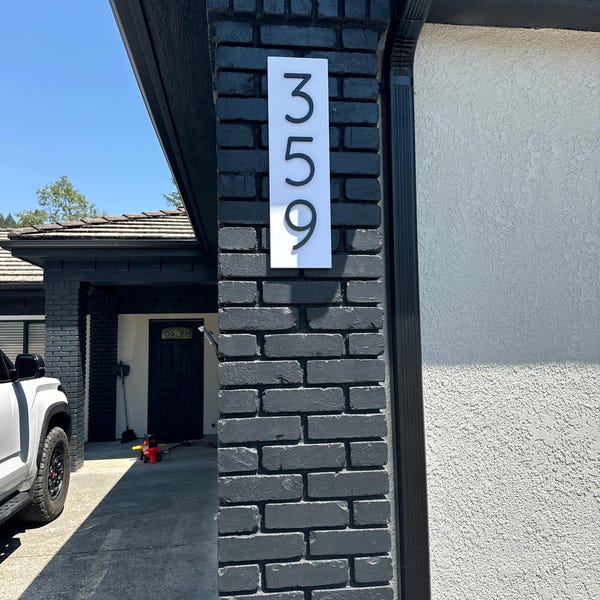 Custom Modern Address Sign Vertical and Horizontal House Numbers - Etsy