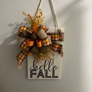 Fall Farmhouse Book Stack Farmhouse Wooden Decoration Hello - Etsy