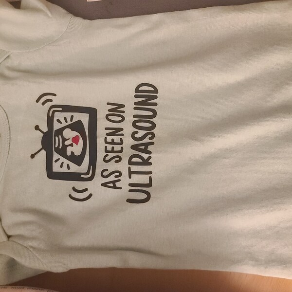 As Seen on Ultrasound, Cute Fun Funny New Baby Newborn Digital Cut ...