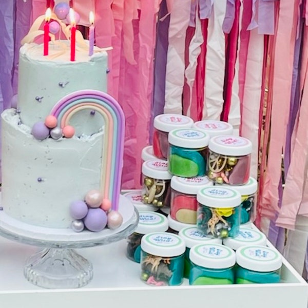 Mini Play Dough Sensory Jars, Party Favor Playdough, Birthday Party ...