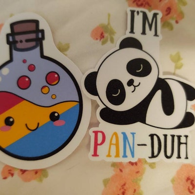 Im Pan-duh Vinyl Pansexual Sticker Panda Pun Gay Pride - Etsy