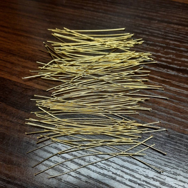 100pcs Stainless Steel Head Pins, Flat Head Pin, Bead Wire Pins, Steel ...