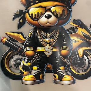 Hip Hop Teddy Bear Graffiti Cartoon Dready Bear Digital Download PNG ...