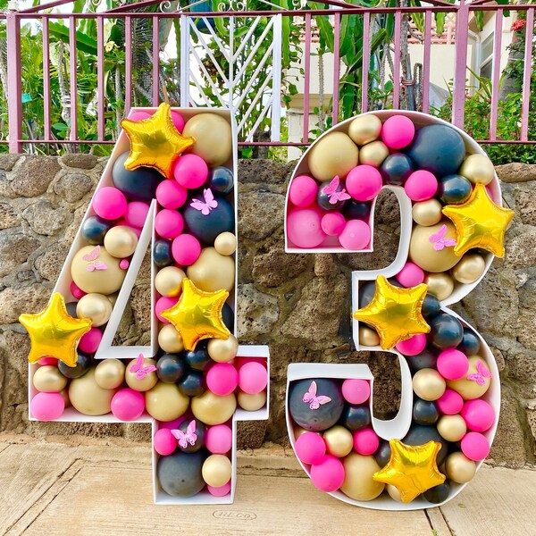 Number 4 All Sizes (from 1ft to 5ft)/mosaic Numbers From Balloons/pdf ...