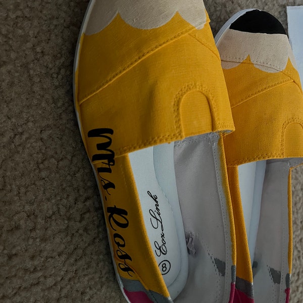 Hand Painted Pencil Shoes!! Child and Adult Sizes Available!! - Etsy