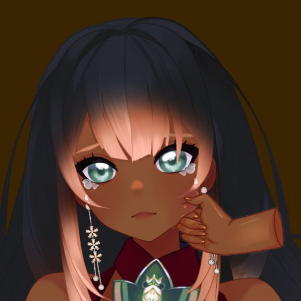 Vtuber Streaming Cheek Pull Asset - Etsy