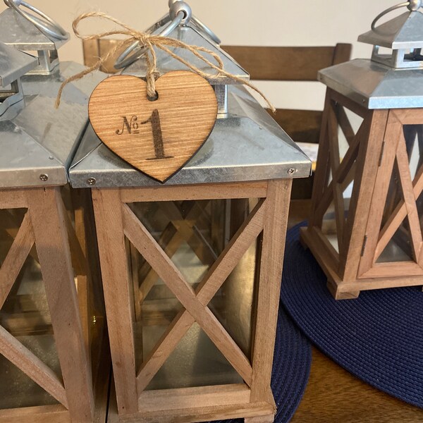 Rustic Wooden Table Number Tag // Farmhouse Style // Wedding Table ...