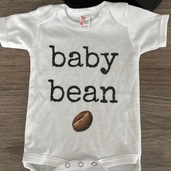Baby Bean Bodysuit, Little Bean Baby Bodysuit, Pregnancy Announcement ...