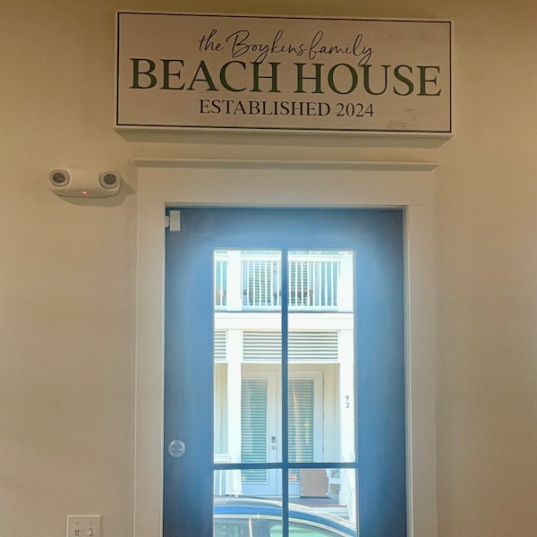 Custom Beach House Sign, Personalized Family Name & Date - Etsy