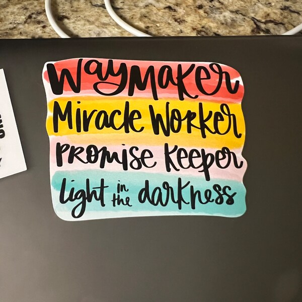 Waymaker Vinyl Sticker - Perfect for Laptops, Tumblers, Journals Faith ...