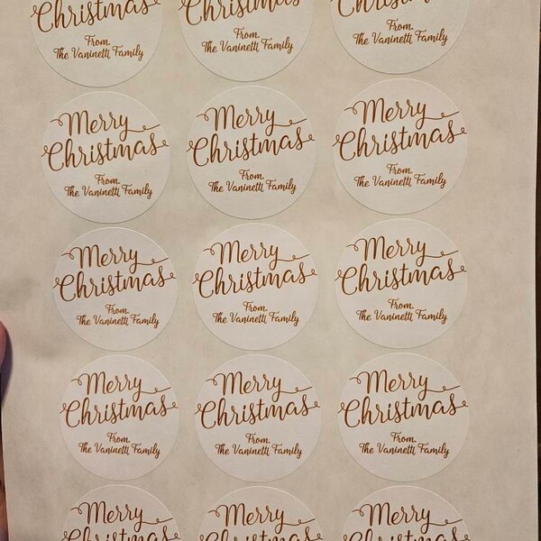 Christmas Gift Labels - Classic Gold Christmas Stickers Christmas Gift ...