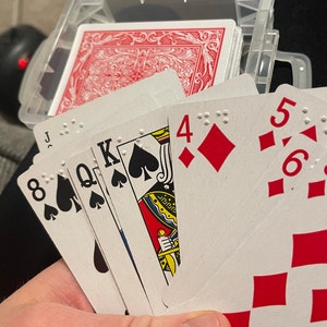 Braille Playing Cards, Braille Gift, Gift for Blind Person, Braille ...